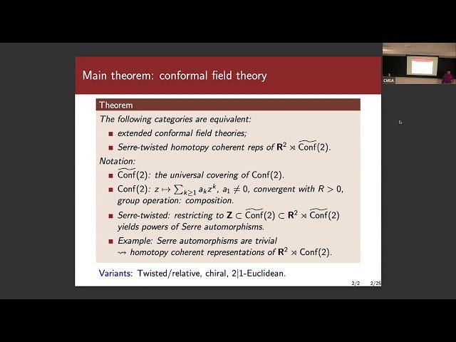 Free Video: The Classification of Two-Dimensional Extended Conformal Field Theories from Harvard ...