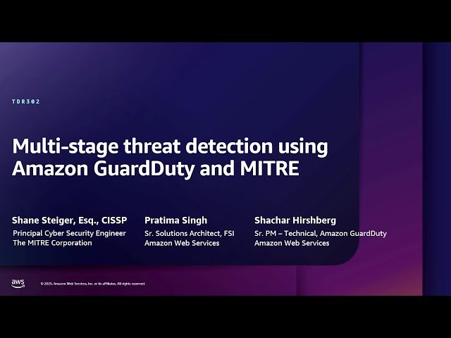 Free Video: Multi-stage Threat Detection Using Amazon GuardDuty and MITRE from AWS Events ...