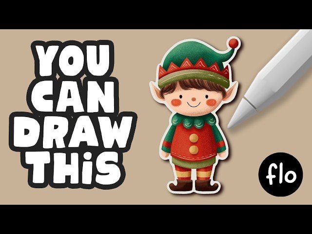 Free Video: Draw a Cute Christmas Elf in Procreate from Art with Flo ...