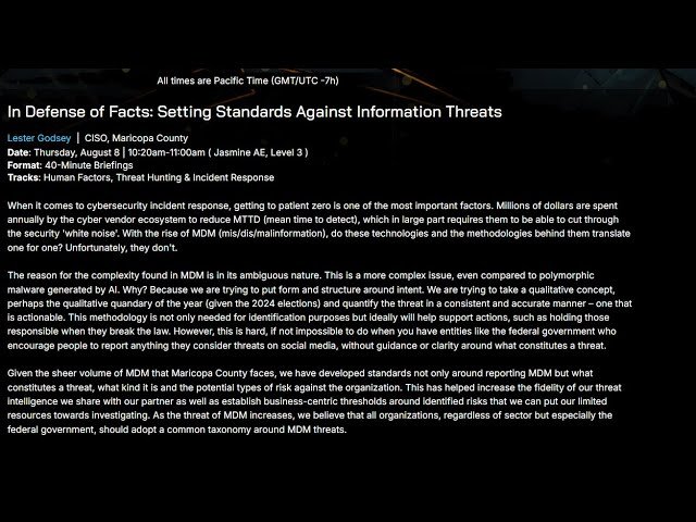 Free Video: Setting Standards Against Information Threats - Cybersecurity Response to MDM from ...