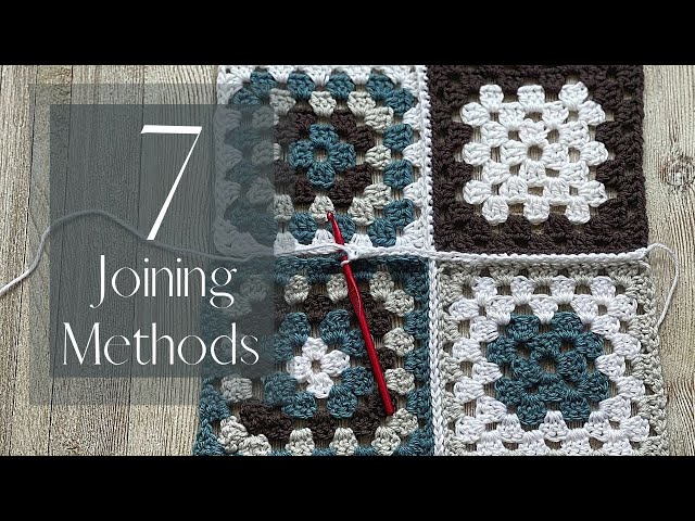 Free Video: 7 Methods for Joining Granny Squares Tutorial - Attaching More Granny Squares ...