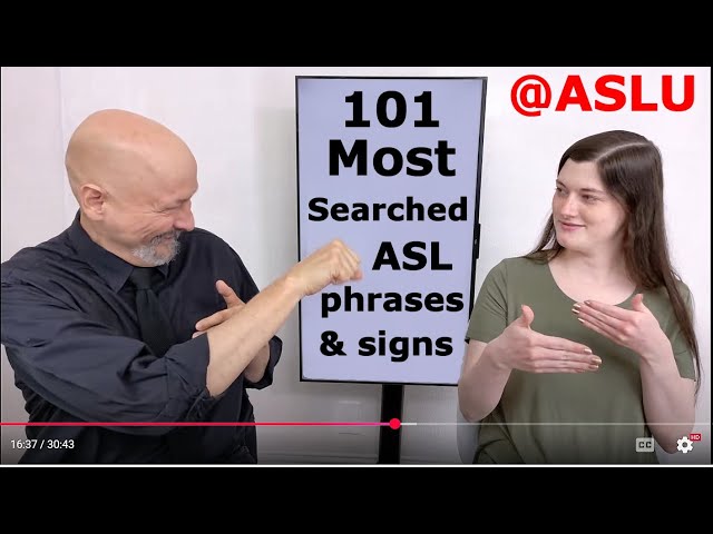 Free Video: 101 Most Searched ASL Phrases and Signs from Bill Vicars ...