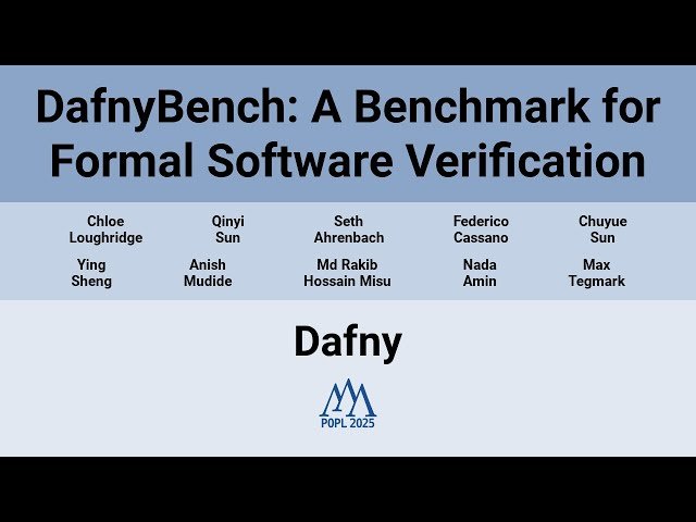 Free Video: DafnyBench: A Benchmark for Formal Software Verification ...