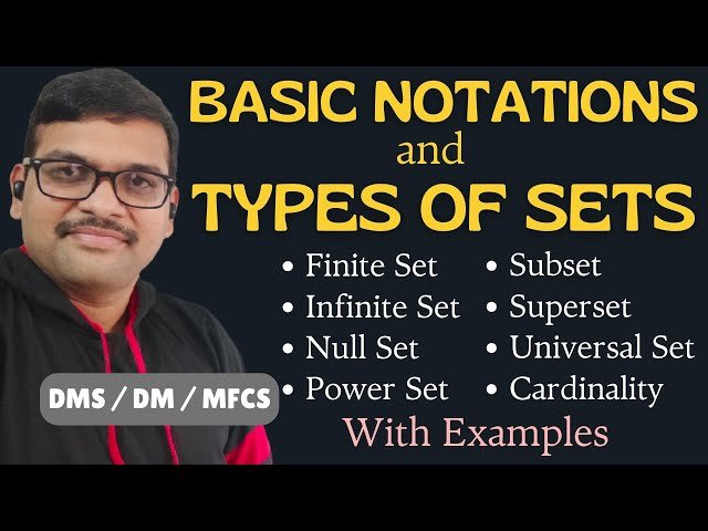 Free Video Basic Notations In Set Theory In Discrete Mathematics Types Of Sets From Sundeep