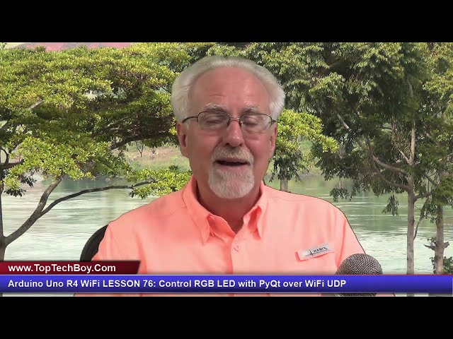 Free Video: Arduino Uno R4 WiFi - Control RGB LED with PyQt over WiFi UDP - Lesson 76 from Paul ...