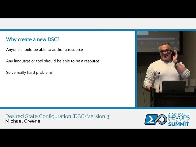 Free Video: Desired State Configuration (DSC) Version 3 from Confreaks | Class Central
