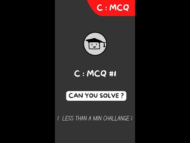 Free Video: C Programming Multiple Choice Questions from CppNuts ...