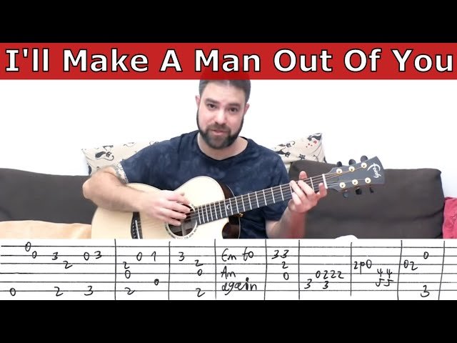 Free Video: Fingerstyle Tutorial - I'll Make A Man Out of You - Guitar ...