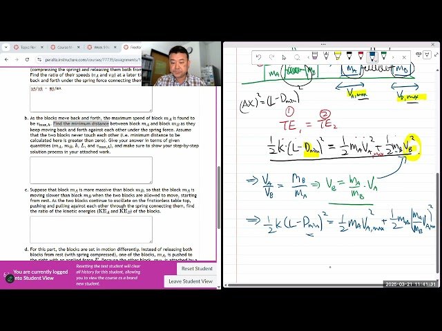 Free Video: Energy and Momentum Freeform Timed Assessment - Bound Blocks - Physics 4A from CoA ...