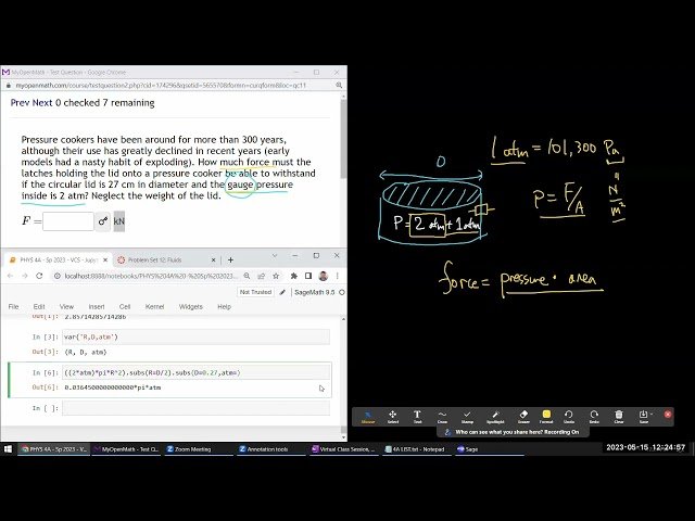 Free Video: Physics 4A - University Physics Problem Solving: Fluid Mechanics - Problems 47, 108 ...