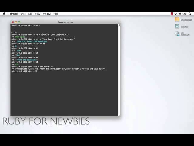Free Video: Ruby for Newbies - Regular Expressions from Envato Tuts+ | Class Central