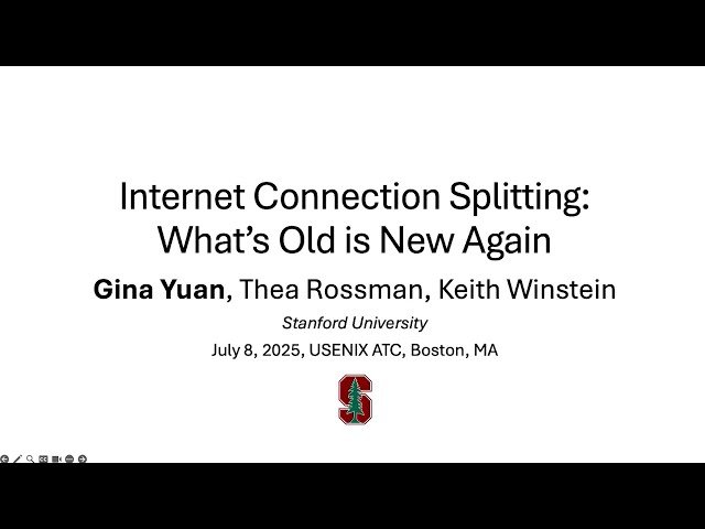 Free Video: Internet Connection Splitting - What's Old is New Again from USENIX | Class Central
