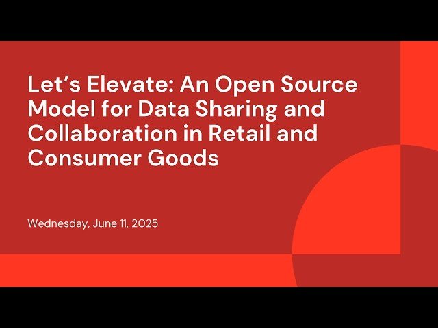 Free Video: Let's Elevate - An Open Source Model for Data Sharing and ...
