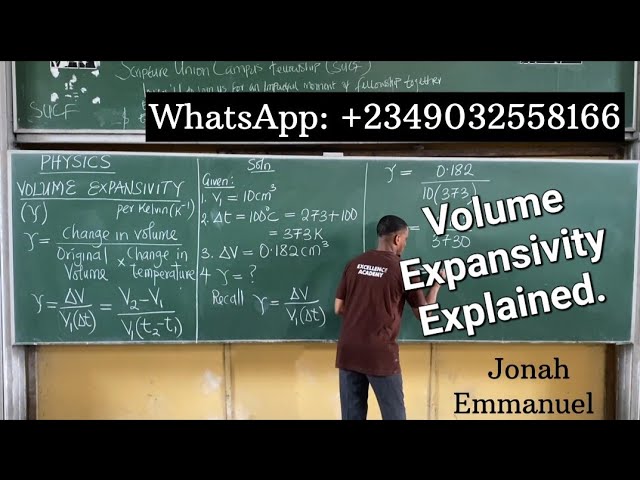 Free Video: Volume Expansivity - Meaning, Formula Derivation, and ...