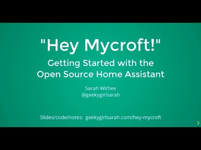 NDC Conferences Talk: Hey Mycroft - Getting Started with the OSS Home Assistant from NDC ...