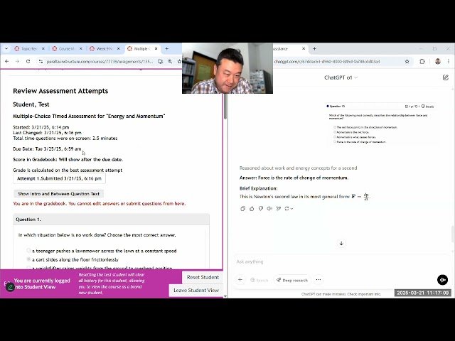 Free Video: Physics 4A - Energy and Momentum Multiple Choice Timed Assessment Demos 7 and 8 from ...