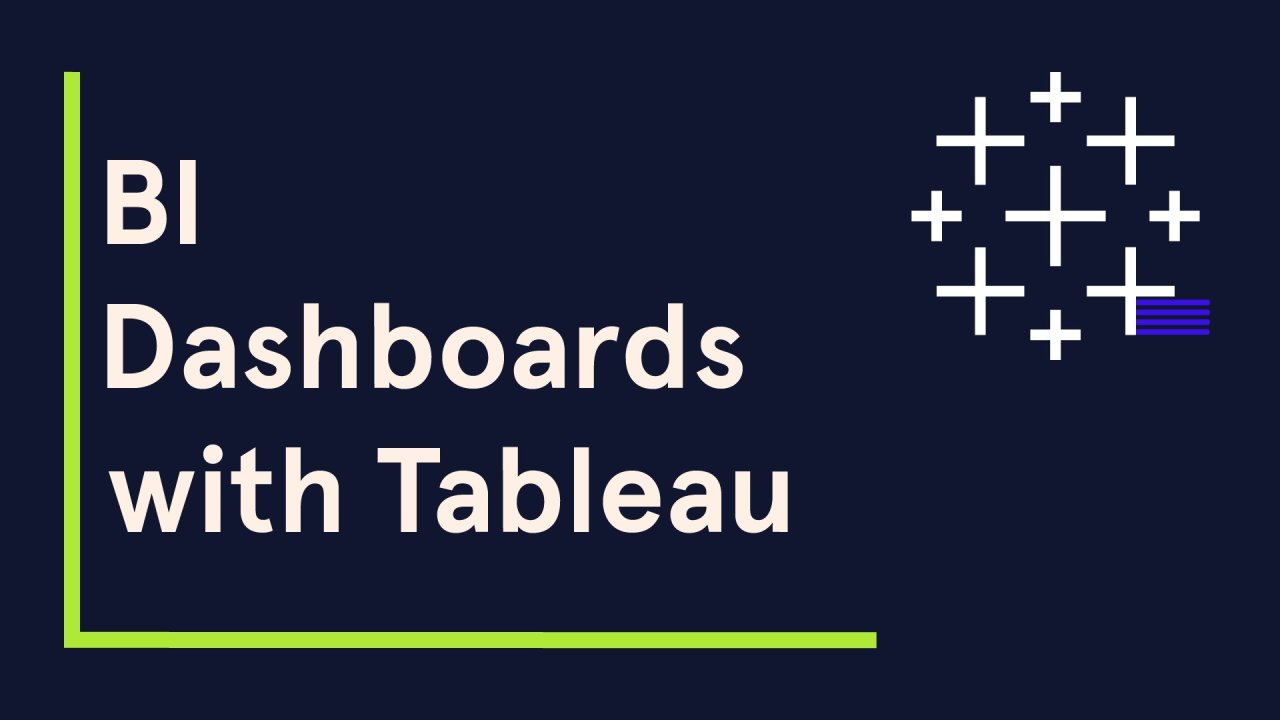 Online Course: BI Dashboards with Tableau from Codecademy | Class Central