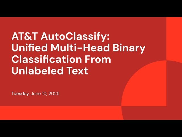 Free Video: AT&T AutoClassify - Unified Multi-Head Binary ...