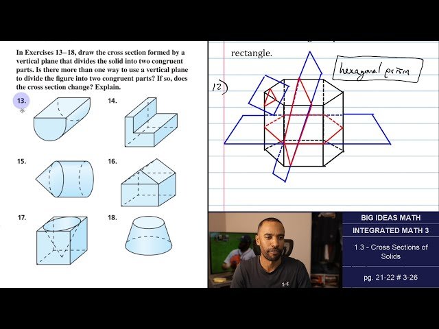 Free Video: Cross Sections of Solids - Lesson 1.3 from Mr. Robinson's ...