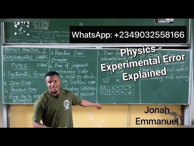 Free Video: Experimental Errors in Physics - Types, Examples, and ...