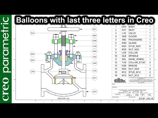 Free Video: BOM Balloons by Last Three Letters of Part Name in Creo ...