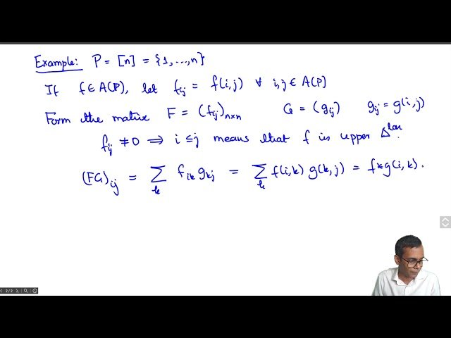Free Video: Incidence Algebras from NPTEL-NOC IITM | Class Central