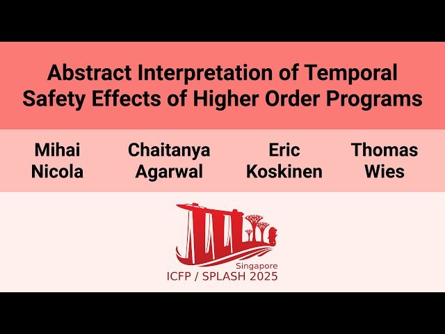 Free Video: Abstract Interpretation of Temporal Safety Effects of ...