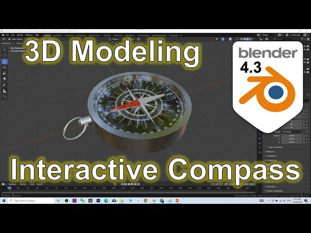 Free Video: Blender Interactive Compass 3D Modeling Workflow from Freedom Arts - 3D Animation ...