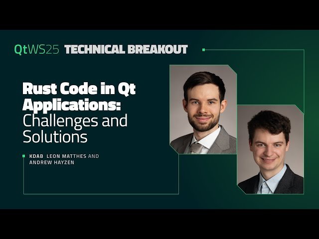 Free Video: Rust Code in Qt Applications - Challenges and Solutions from Qt Group | Class Central