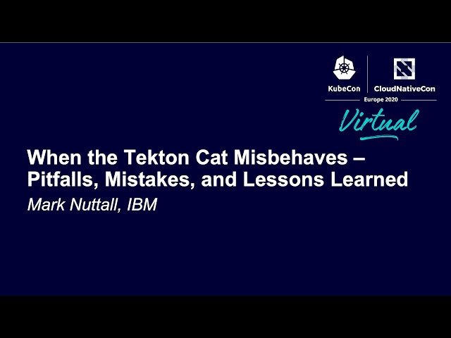 Conference Talks Talk: When the Tekton Cat Misbehaves – Pitfalls ...