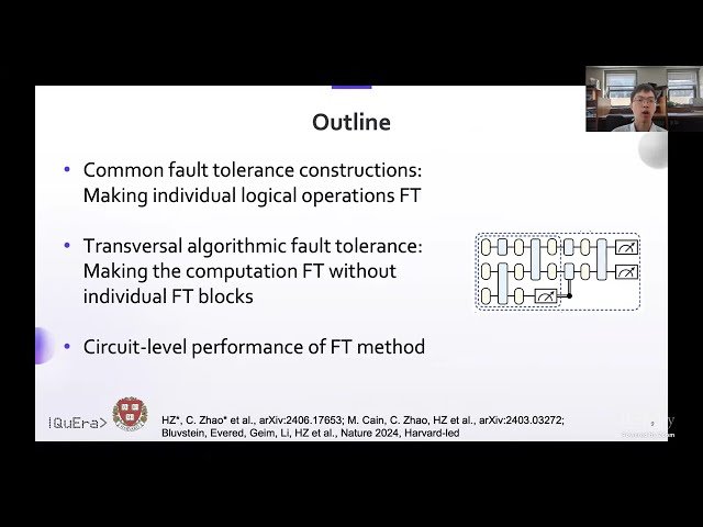 Free Video: Transversal Algorithmic Fault Tolerance for Low-Overhead Quantum Computing from ...
