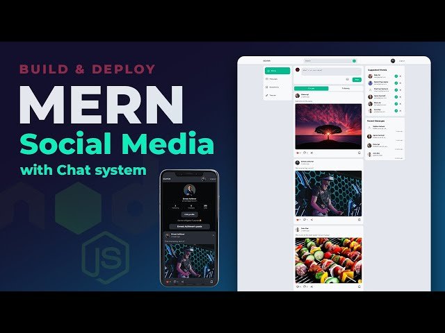 Free Video: MERN Stack Social Media App with Chat - MongoDB, ExpressJS, NodeJS, ReactJS, Socket ...