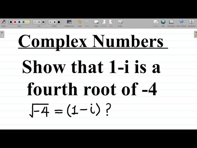 Free Video: Proving the Fourth Root of a Function Using Complex Numbers ...