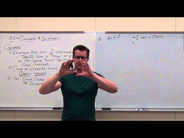 Free Video: Calculus 3 - Cylinders and Surfaces in 3-D from Professor ...