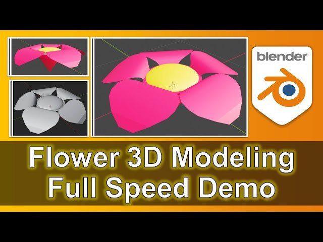 Free Video: Flower 3D Modeling in Blender - Full Speed Demo from ...
