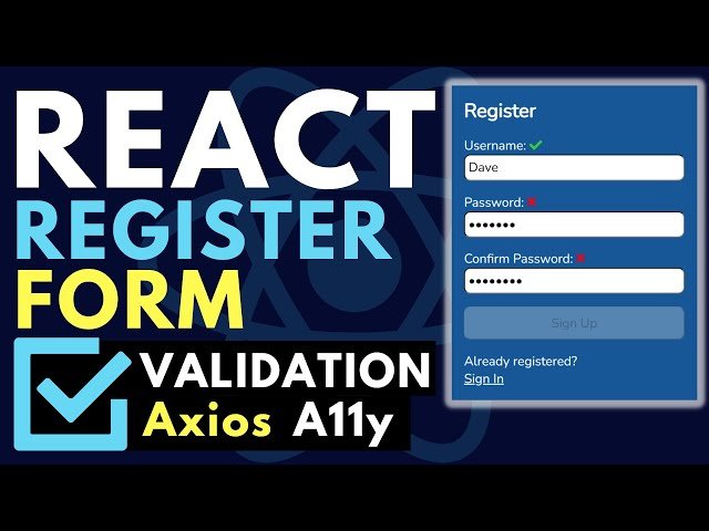 Free Video: React Login, Registration, and Authentication from Dave ...