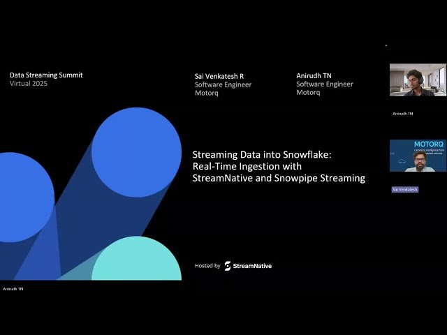 Free Video: Streaming Data into Snowflake - Real-Time Ingestion with StreamNative and Snowpipe ...
