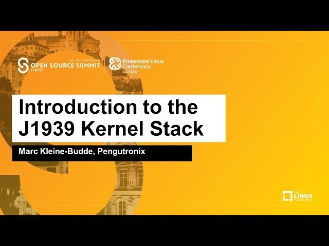 Free Video: Introduction to the J1939 Kernel Stack from Linux ...