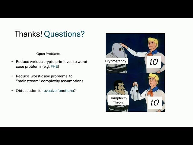 Free Video: Beyond P versus NP - Using Complexity Theory in Obfuscation and Vice-Versa from ...
