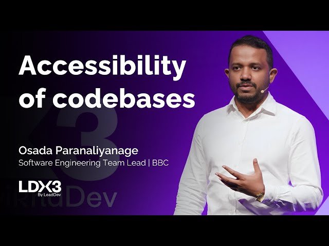 Free Video: Accessibility of Codebases - Leader's Perspective from LeadDev | Class Central