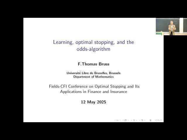 Free Video: Learning, Optimal Stopping, and the Odds Algorithm from ...
