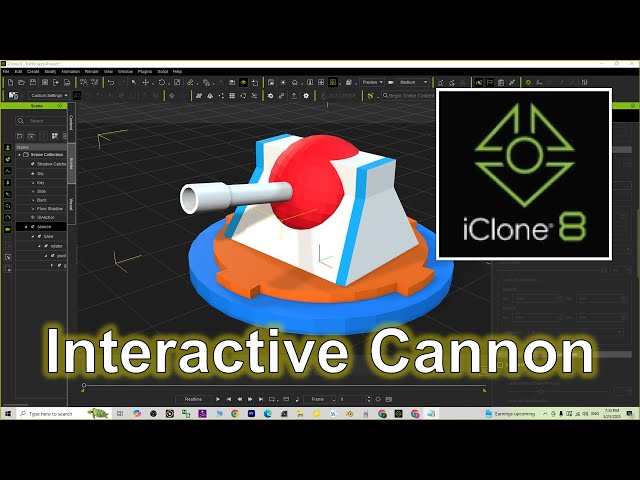 Free Video: iClone 8 Interactive Cannon Prop and 3D Modeling Process ...