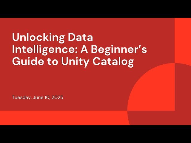 Free Video: Unlocking Data Intelligence - A Beginner's Guide to Unity Catalog from Databricks ...