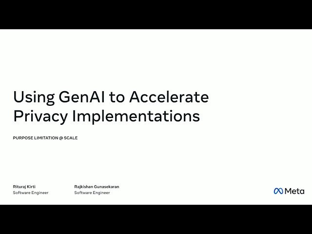 Free Video: Using GenAI to Accelerate Privacy Implementations from USENIX | Class Central