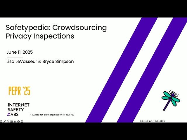 Free Video: Safetypedia - Crowdsourcing Privacy Inspections from USENIX | Class Central
