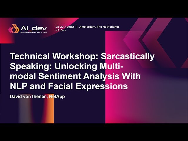Free Video: Sarcastically Speaking - Unlocking Multi-modal Sentiment Analysis With NLP and ...