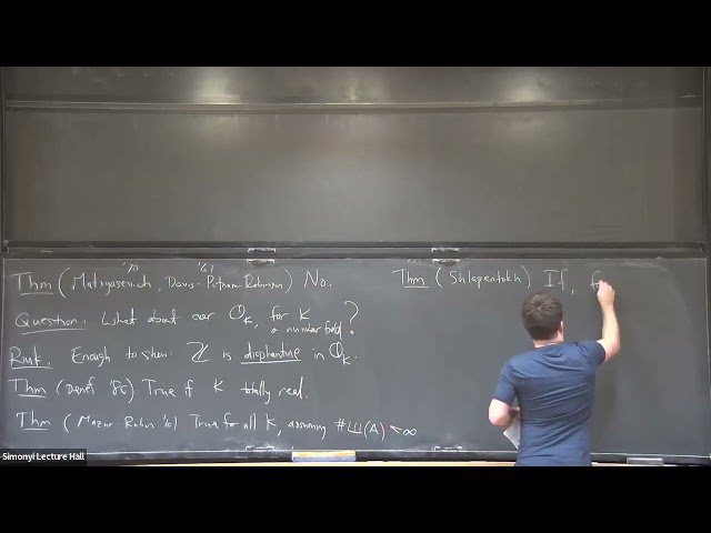 Free Video: Hilbert's 10th Problem Over Rings of Integers from Institute for Advanced Study ...