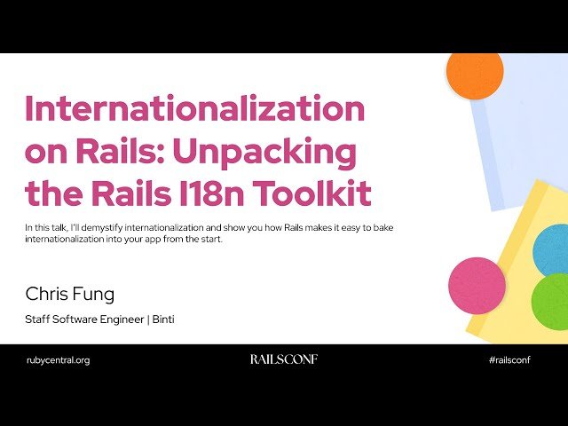 Free Video: Internationalization on Rails - Unpacking the Rails I18n Toolkit from Ruby Central ...