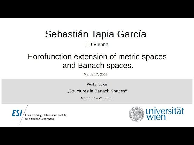 Free Video Horofunction Extension Of Metric Spaces And Banach Spaces From Erwin Schrödinger