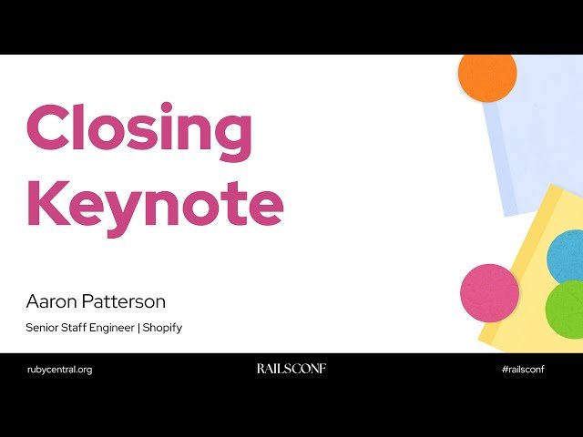 Free Video: RailsConf 2025 Closing Keynote from Ruby Central | Class Central